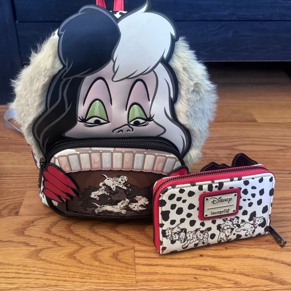 Loungefly | Bags | Cruella Devill Loungefly Mini Backpack Matching ...